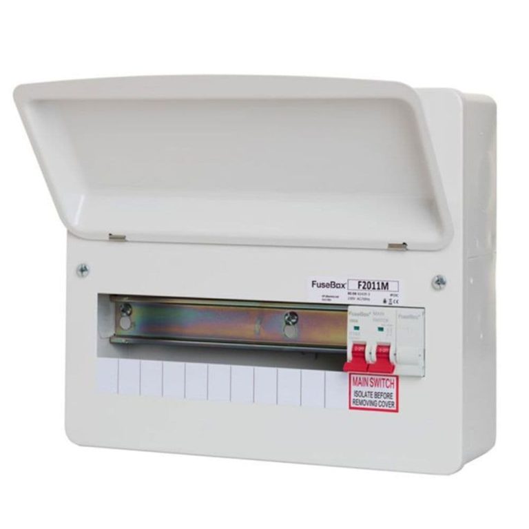 Fusebox F2004RA 4 Way 63A Type A RCD Metal Consumer Unit Fusebox F2004RA 4 Way 63A Type A RCD Metal Consumer Unit